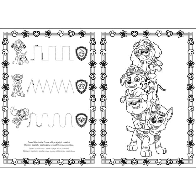 Jiri. Omalovánky A4 Tlapková patrola