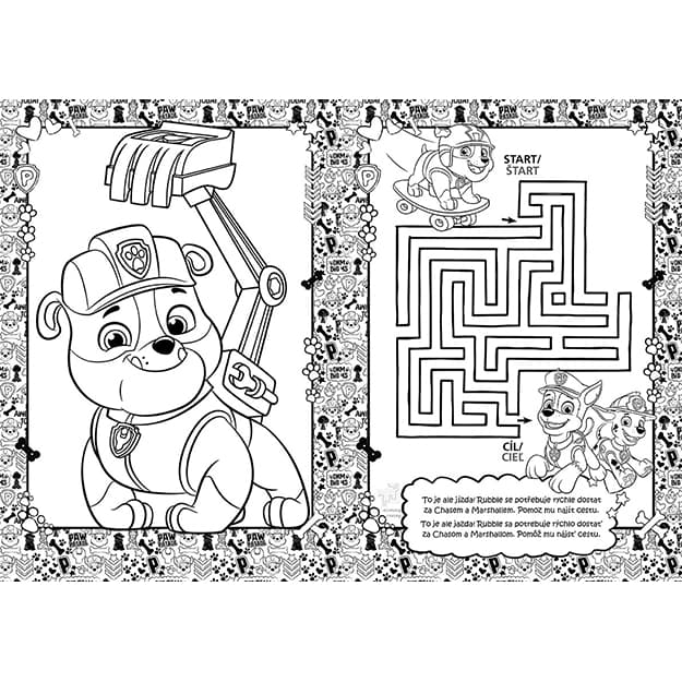 Jiri. Omalovánky A4 Tlapková patrola